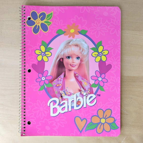 Mattel | Office | 993 Barbie With Bangs Pink Wire Bound Notebook ...